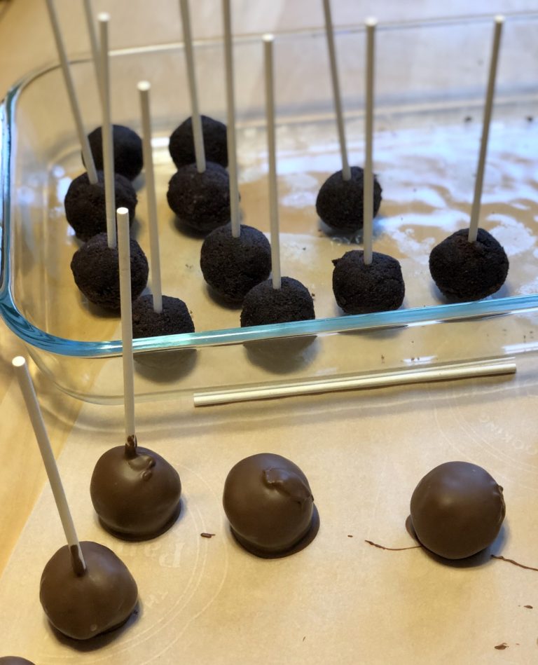 Irish Coffee Boozy Cake Pops - #NeverDoneWithFun